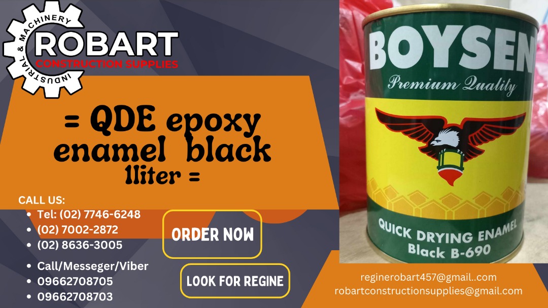 = QDE epoxy enamel black 1liter =, Commercial & Industrial ...