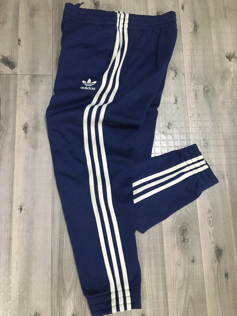 Adidas three lines jogger, Men's Fashion, Bottoms, Joggers on Carousell