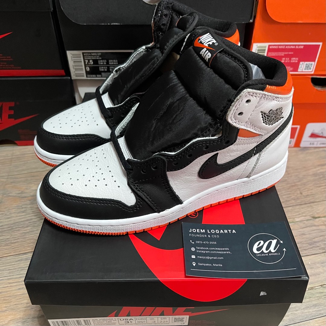 Air Jordan 1 High Electro Orange, Women's Fashion, Footwear, Sneakers ...