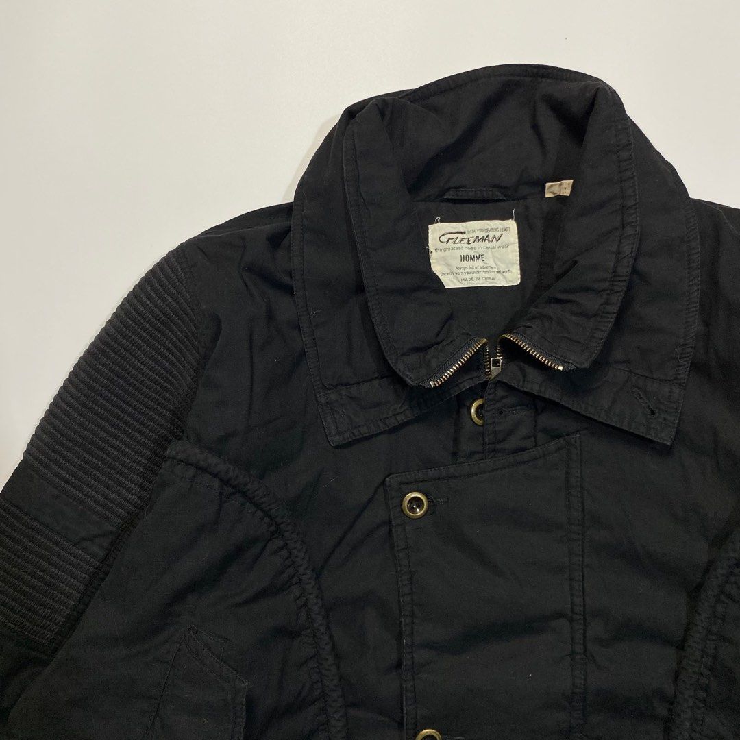 Archival Gleeman Homme Layered Bomber Jacket(Boxy Fit), Men's Fashion ...