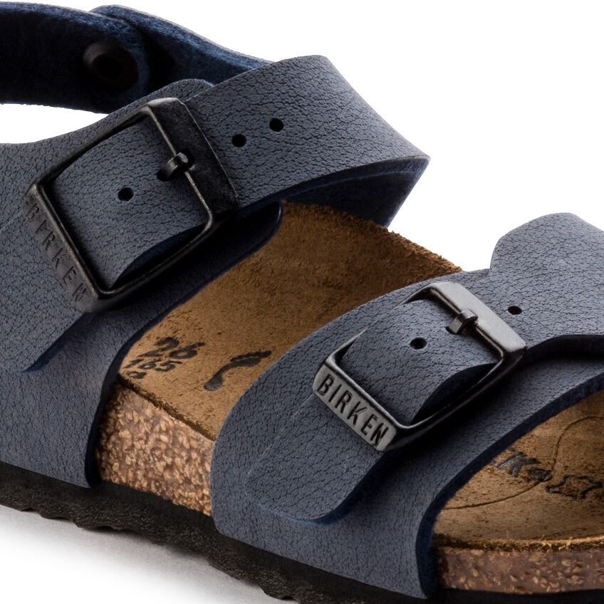 Birkenstock New York Kids Birko-Flor Navy, Women's Fashion, Footwear ...