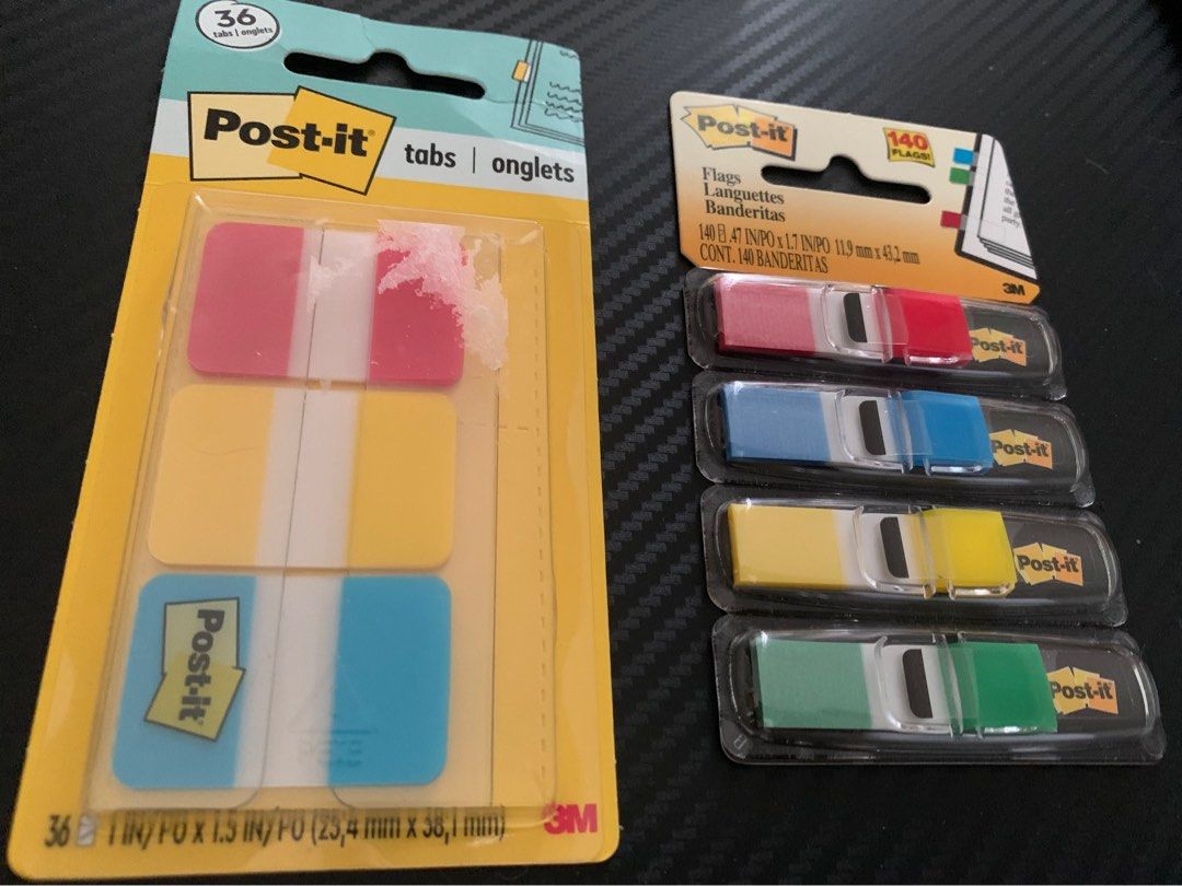 BNIP 3M Post-it tabs, Hobbies & Toys, Stationery & Craft, Stationery ...