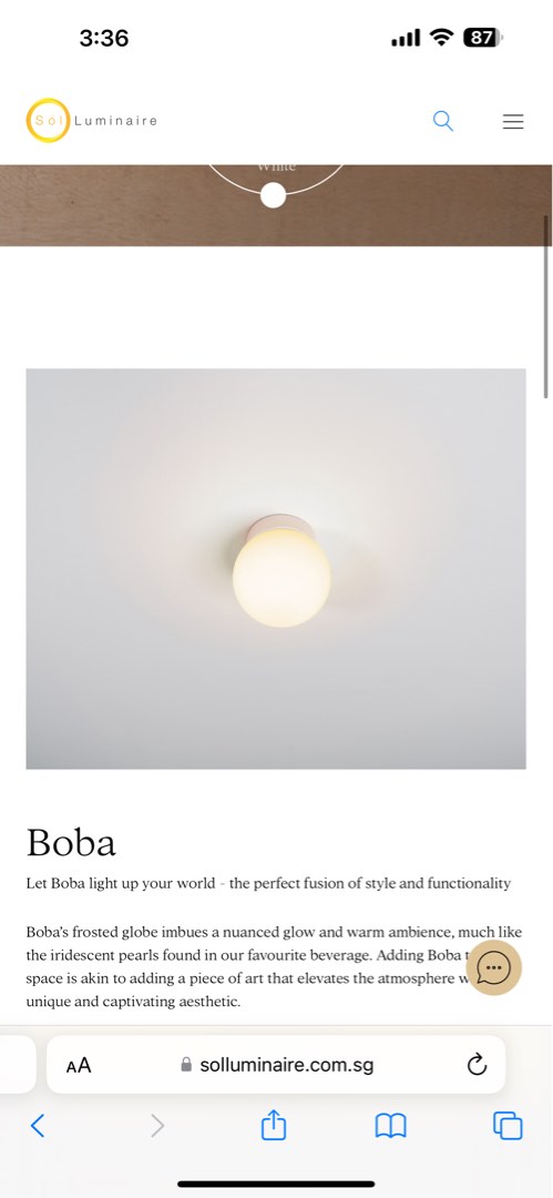 sol luminaire Boba lights, Furniture & Home Living, Lighting & Fans ...
