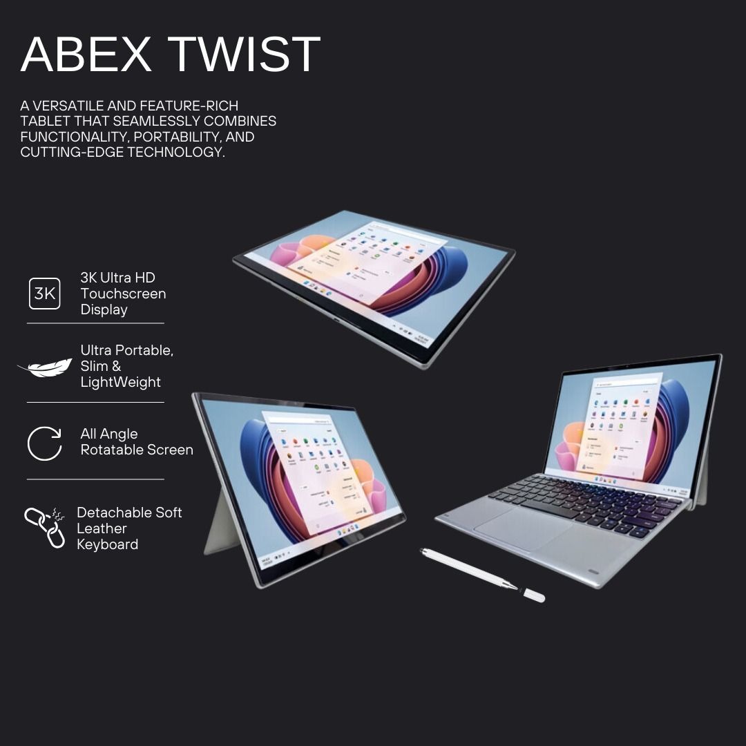 Brand New ABEX WT08 2in1 Touchscreen Tablet Windows Laptop / SG Local ...