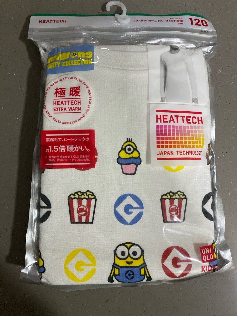 Brand New Uniqlo Minion Heat Tech Extra Warm Size 120, Babies & Kids ...
