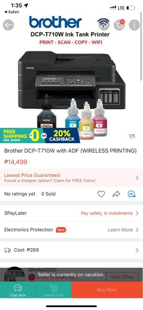 Brother DCP-T710w, Computers & Tech, Printers, Scanners & Copiers on Carousell