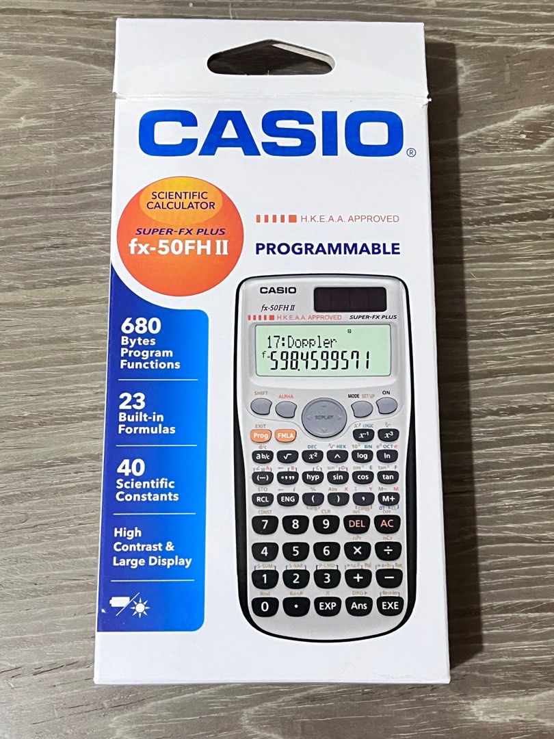 Casio 計數機 Fx-50 FH II, 電腦＆科技, 電腦周邊及配件, 其他 - Carousell