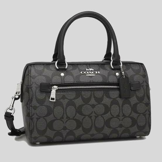 Coach rowan preloved signature in graphite bag tas original authentic ...