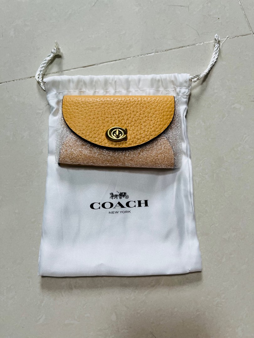 Coach yellow card holder, Women's Fashion, Bags & Wallets, Wallets ...