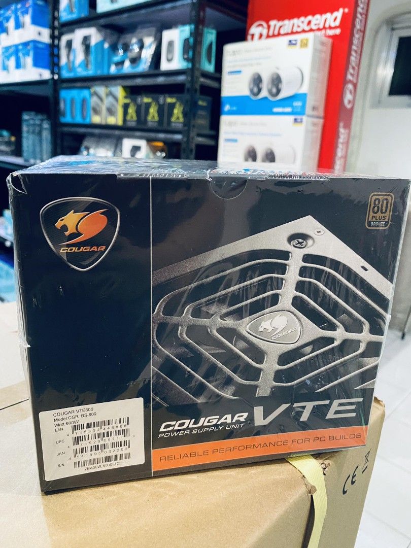 ⭐Cougar 600W 80+ Bronze True Rated PFC Power Supply PSU VTE600 ...