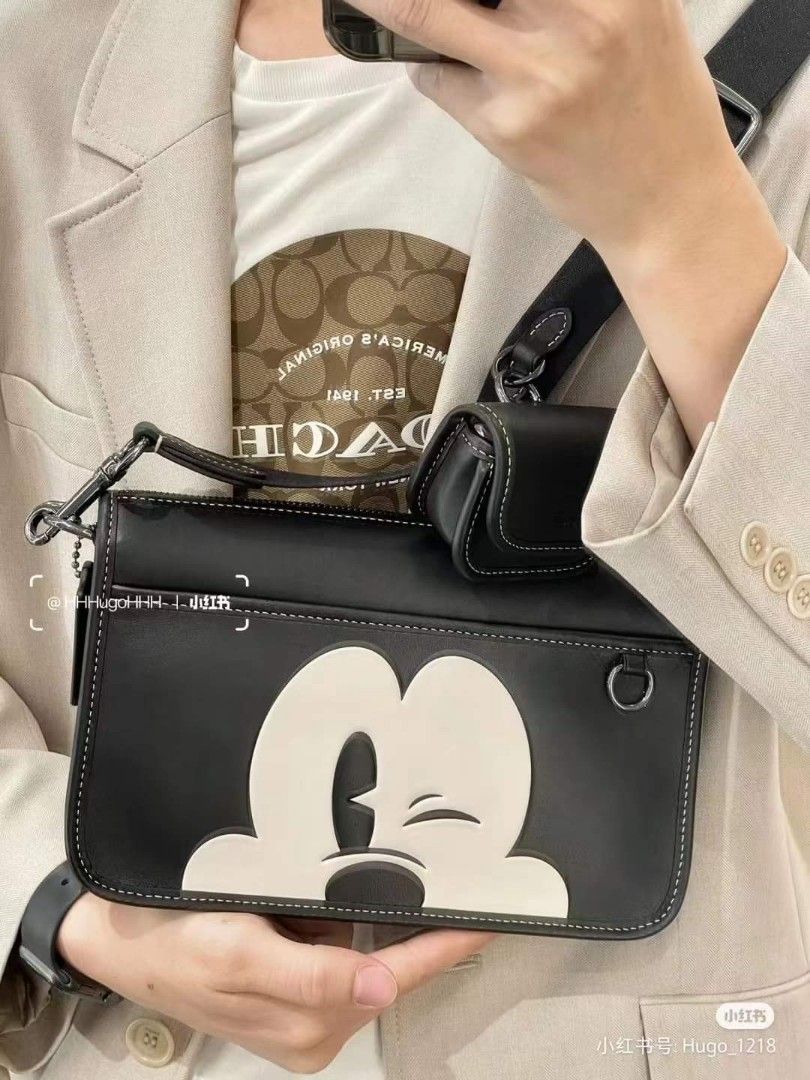 DISNEY X COACH HERITAGE CONVERTIBLE CROSSBODY WITH WINK MICKEY MOUSE ...