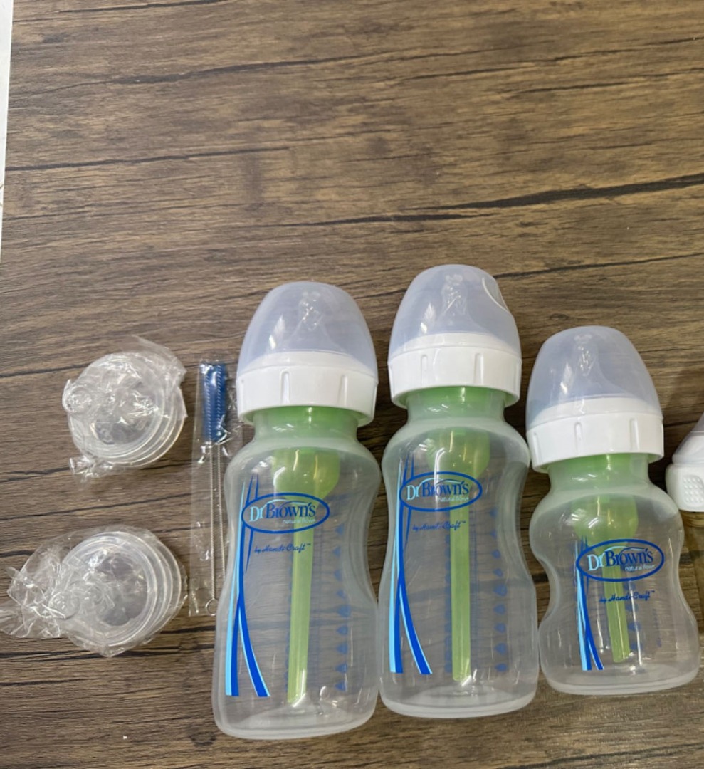 Dr Brown's Anti-Colic Wide Neck Baby Bottle Starter Kit (3 x bottles ...