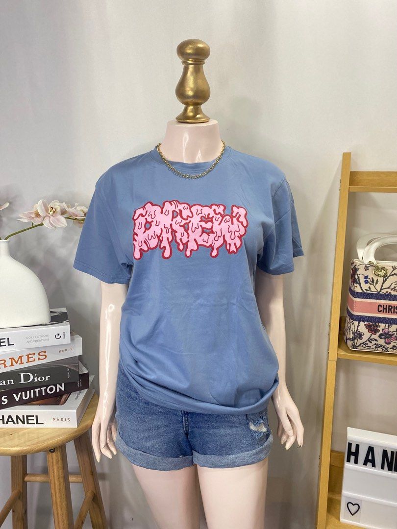 Drew Powder Blue Shirt, Women's Fashion, Tops, Shirts on Carousell