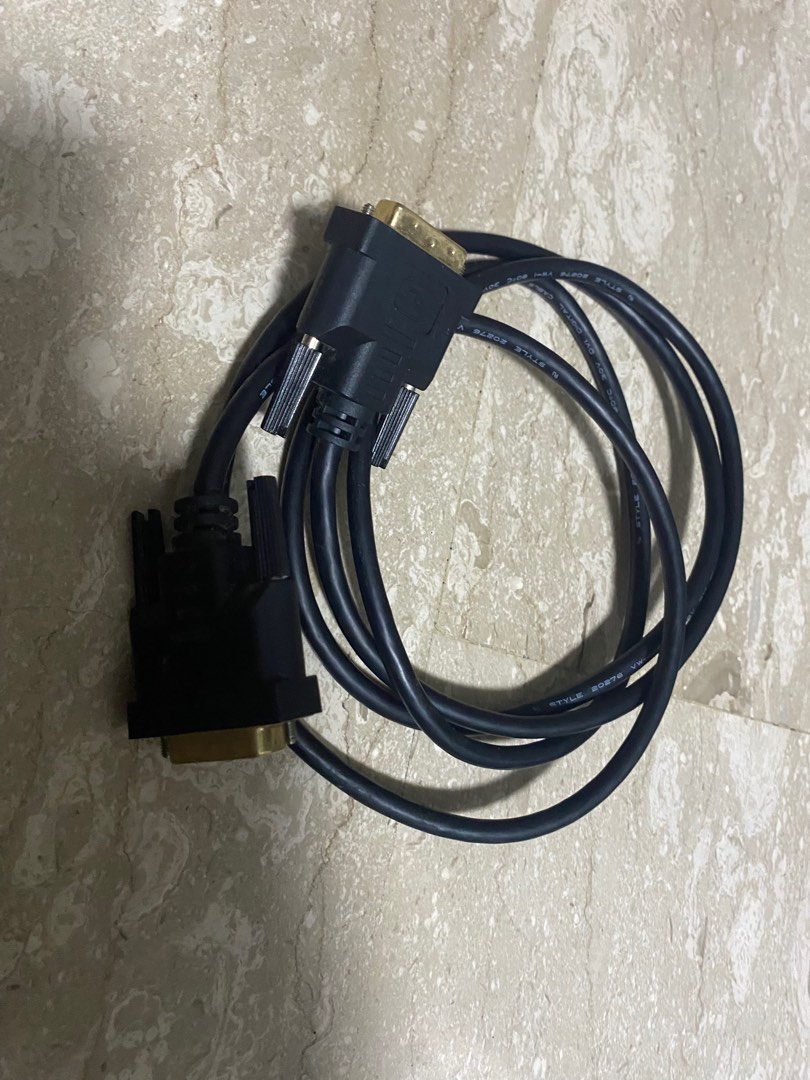 DVI-D cable 2m lightly used, Computers & Tech, Parts & Accessories, Cables & Adaptors on Carousell