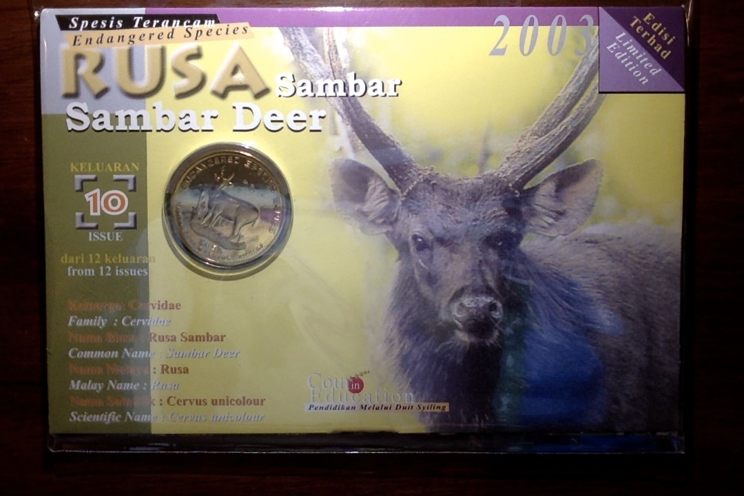 Endangered Animals Number 10 Rusa Y2003, Hobbies & Toys, Collectibles ...