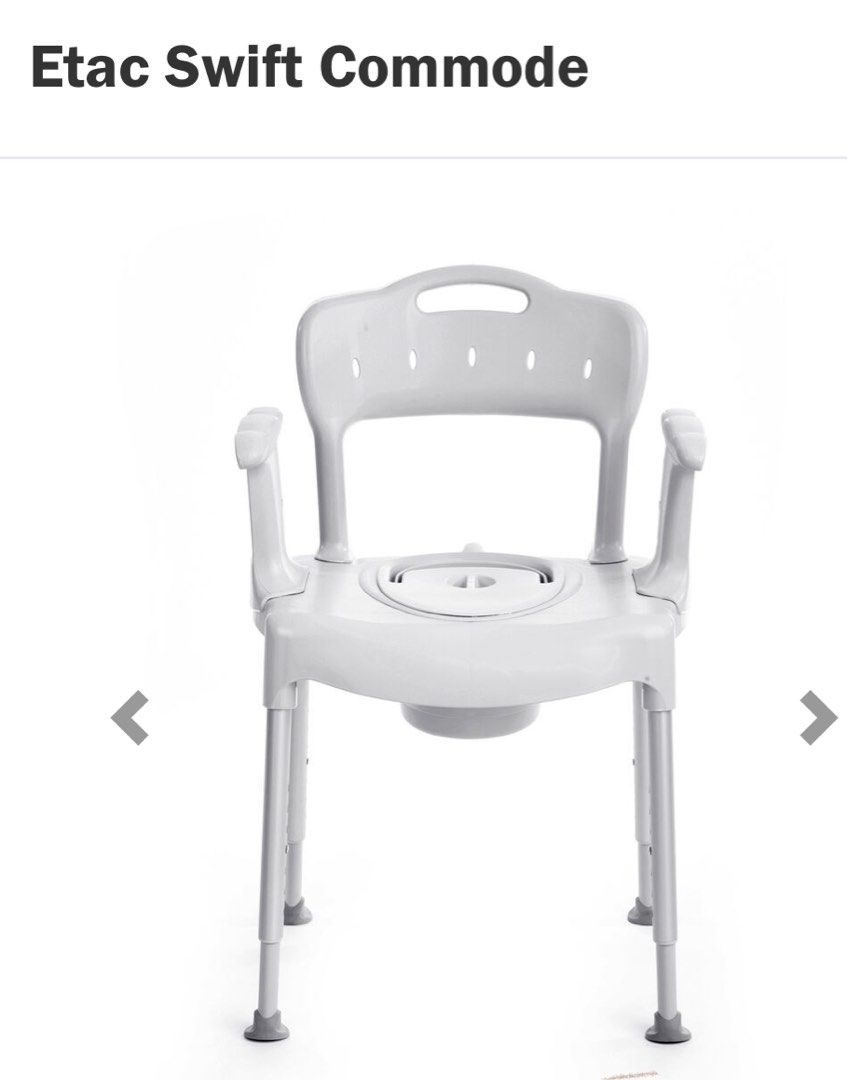 Etac Swift Commode Smart Toilet Chair with Three-in-One Functionality ...