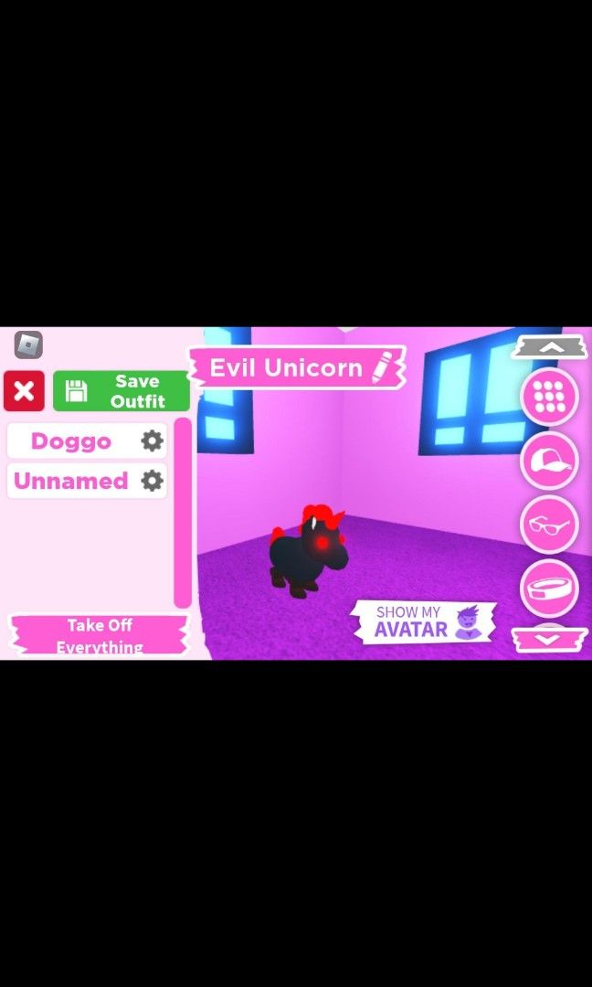 Evil Unicorn Adopt me, 電子遊戲, 遊戲機配件, VR 虛擬實境 - Carousell