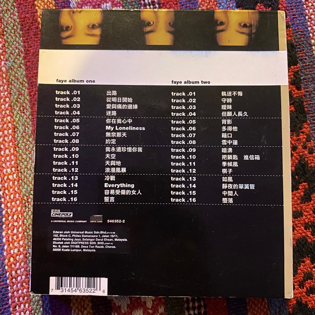 Faye Wong Double Disc Compilation Cd 1999, Hobbies & Toys, Music & Media, CDs & DVDs on Carousell