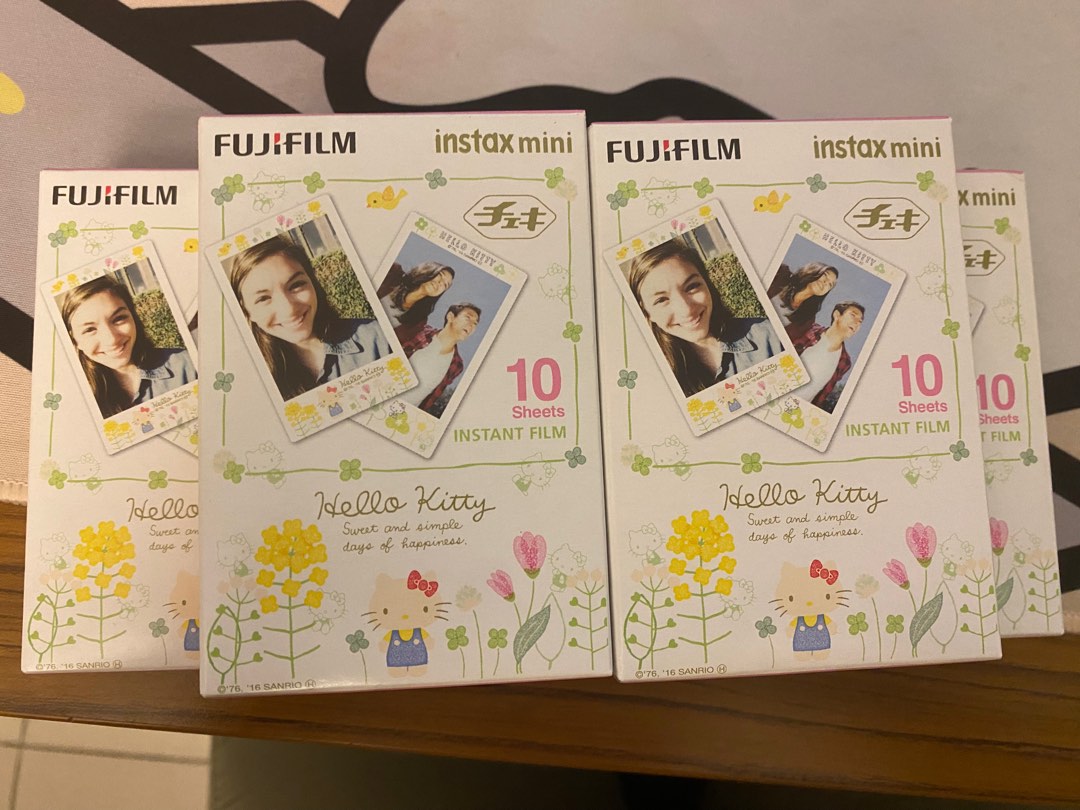 5 packs Fujiflim Instax Mini film Hello Kitty, Photography, Photography ...