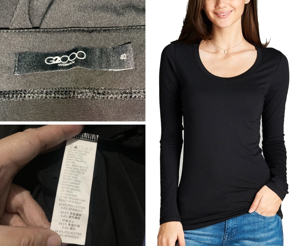 G2000 Body Fit Longsleeves spandex shirt, Women's Fashion, Tops ...