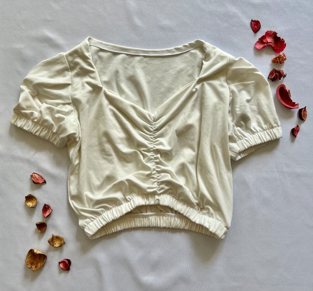 Garter Crop Top Slim Fit (Take All), Women's Fashion, Tops, Blouses on ...