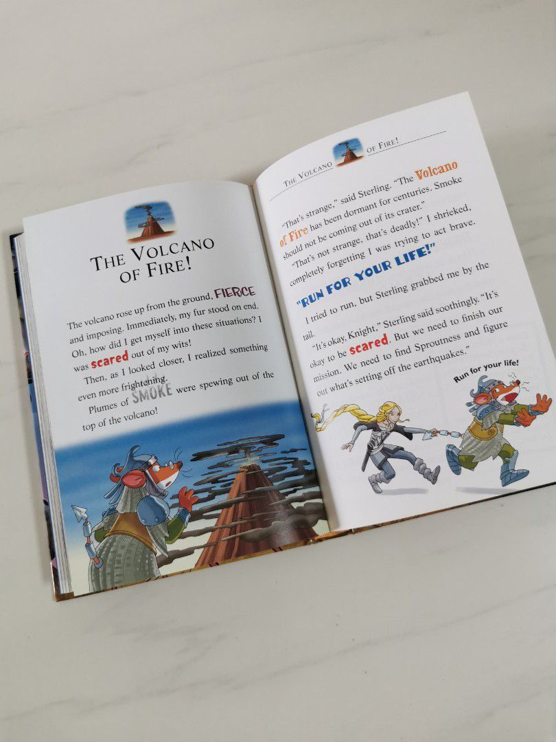 Geronimo Stilton Kingdom Of Fantasy The Volcano On Fire, The Wizard's ...