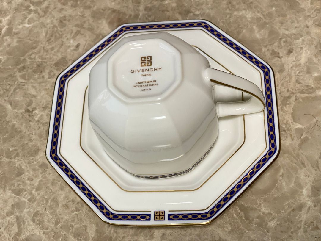 Givenchy cup and saucer bone china yamaka pair, Furniture & Home Living, Kitchenware & Tableware ...
