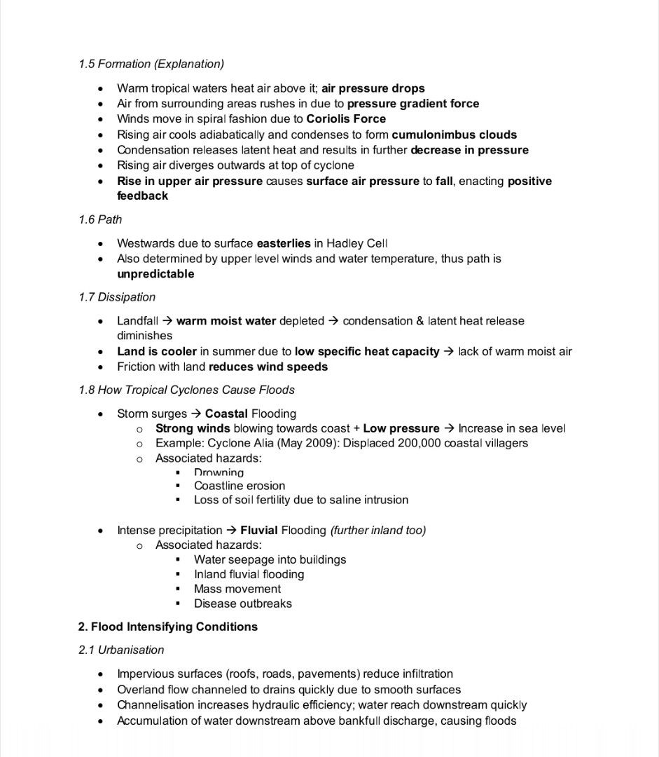H2 Geography Notes (JC A Levels Geo Geog Humanities Essay DRQ RI, HCI ...