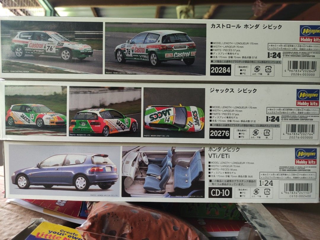 Hasegawa 1:24 Castrol Honda Civic EG6 (SR3), Hobbies & Toys, Toys ...