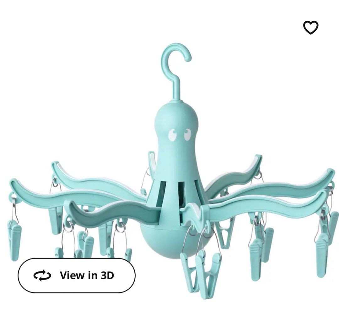 Ikea Octopus Pressa Hanging dryer with clips, Furniture & Home Living ...