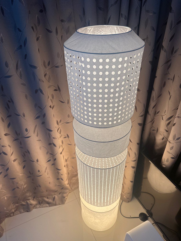 Ikea paper lamp with LED light, Furniture & Home Living, Lighting ...