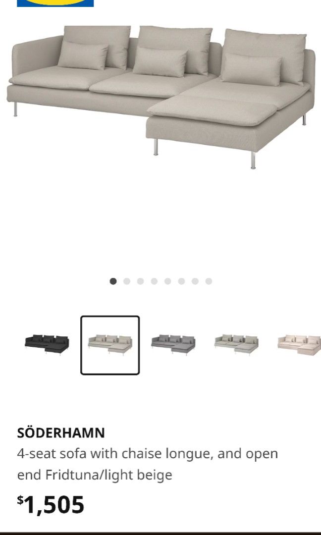 Ikea Soderhamn beige sofa + wooden sofa legs, Furniture & Home Living, Furniture, Sofas on Carousell