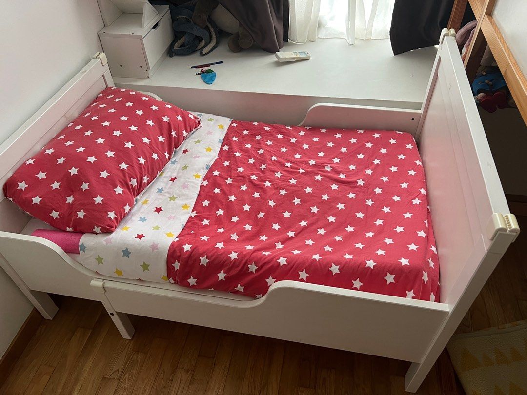 Ikea SUNDVIK kids extendable bed, Furniture & Home Living, Furniture ...