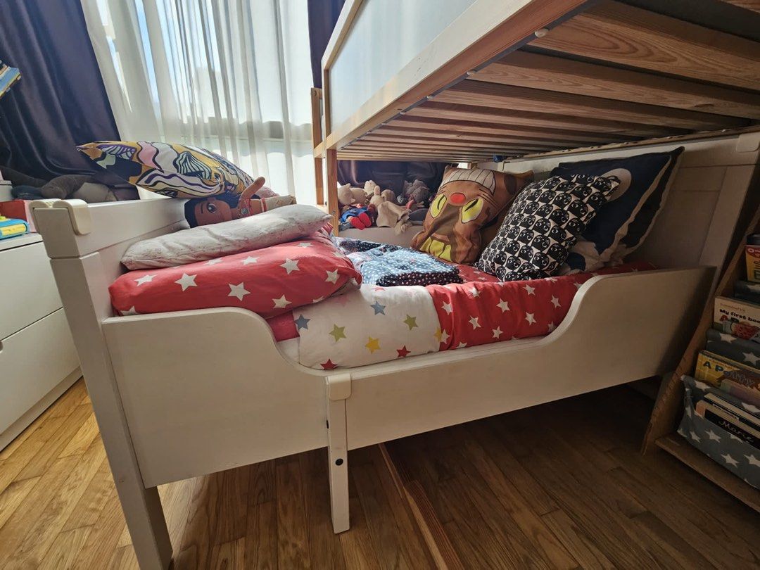 Ikea SUNDVIK kids extendable bed, Furniture & Home Living, Furniture ...