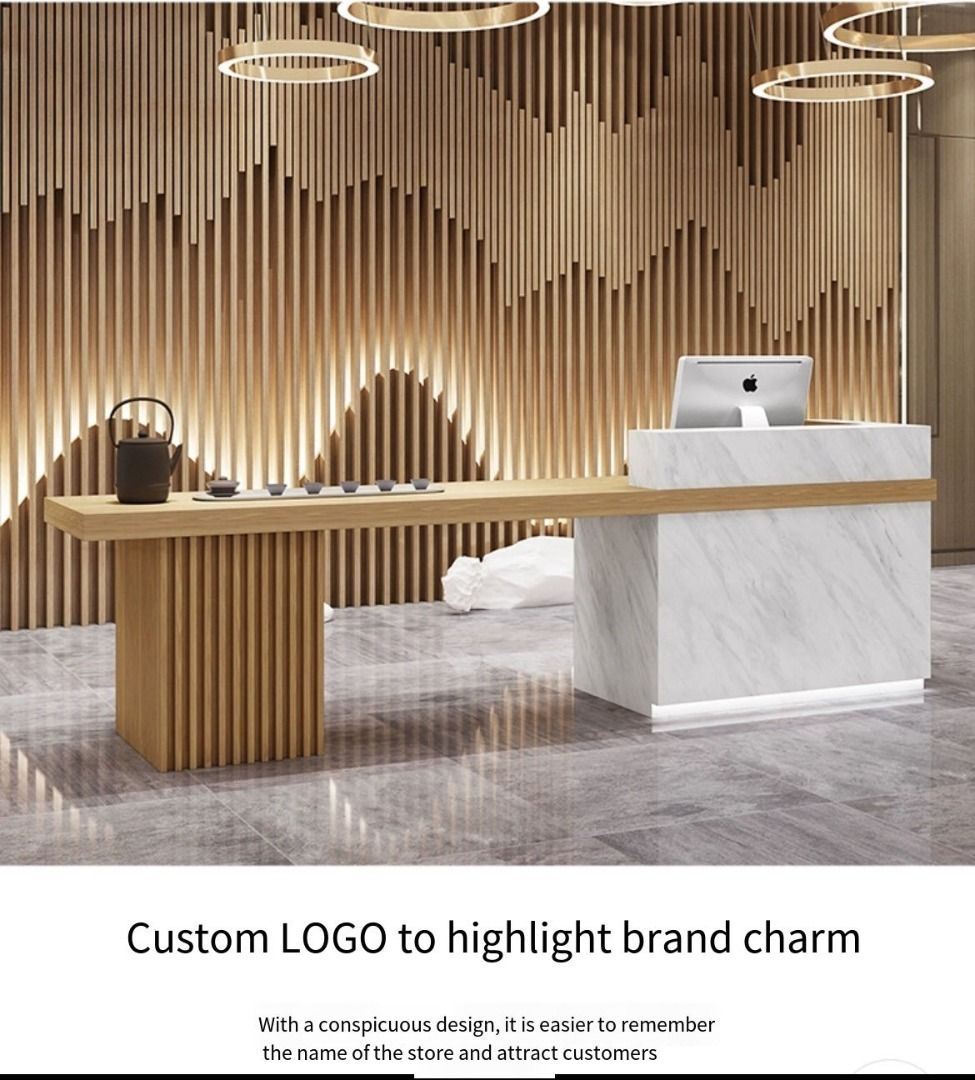 Imitation Marble Reception Counter: perfect for Cash Registers, Bars ...