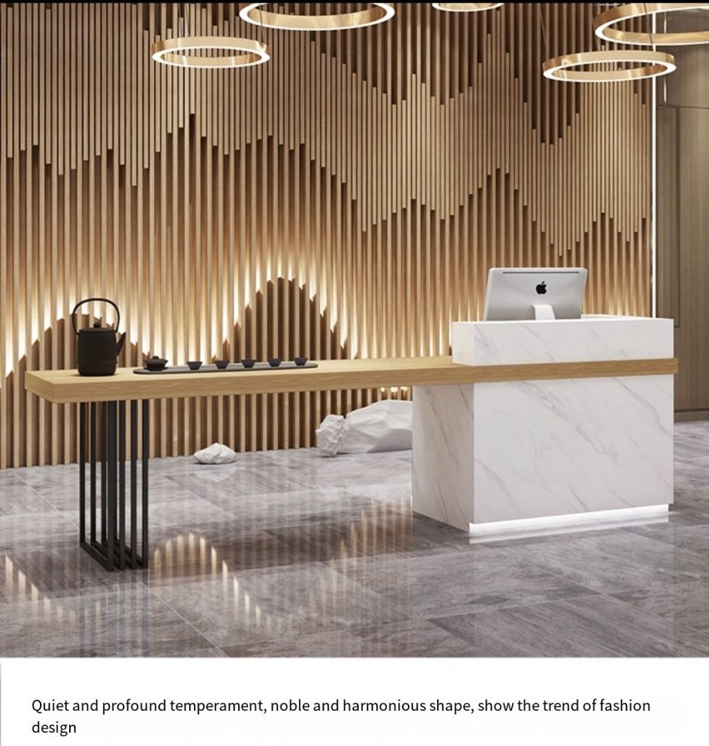 Imitation Marble Reception Counter: perfect for Cash Registers, Bars ...