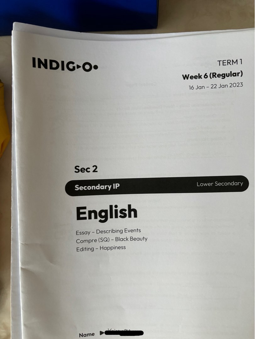 Sec 1/2 Indigo English Notes, Hobbies & Toys, Books & Magazines ...