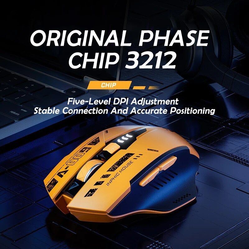Inphic A9 Tri Mode Gaming Mouse Mechanical Wireless Bluetooth Mouse ...