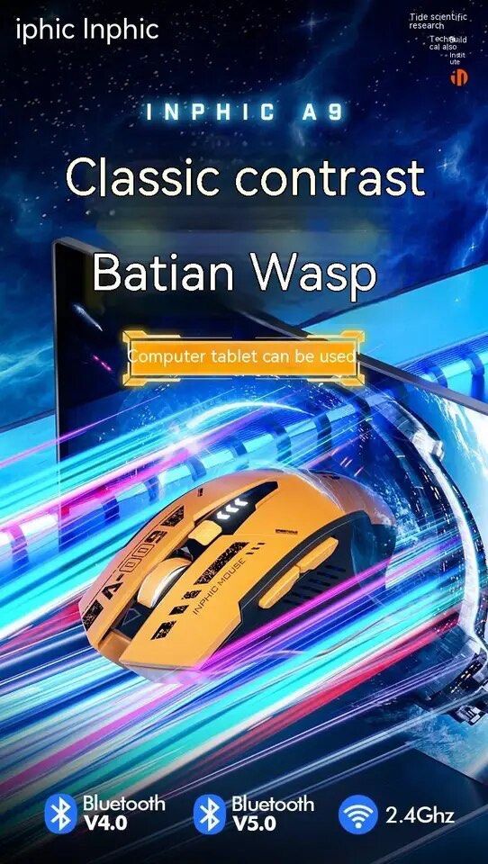 Inphic A9 Tri Mode Gaming Mouse Mechanical Wireless Bluetooth Mouse ...