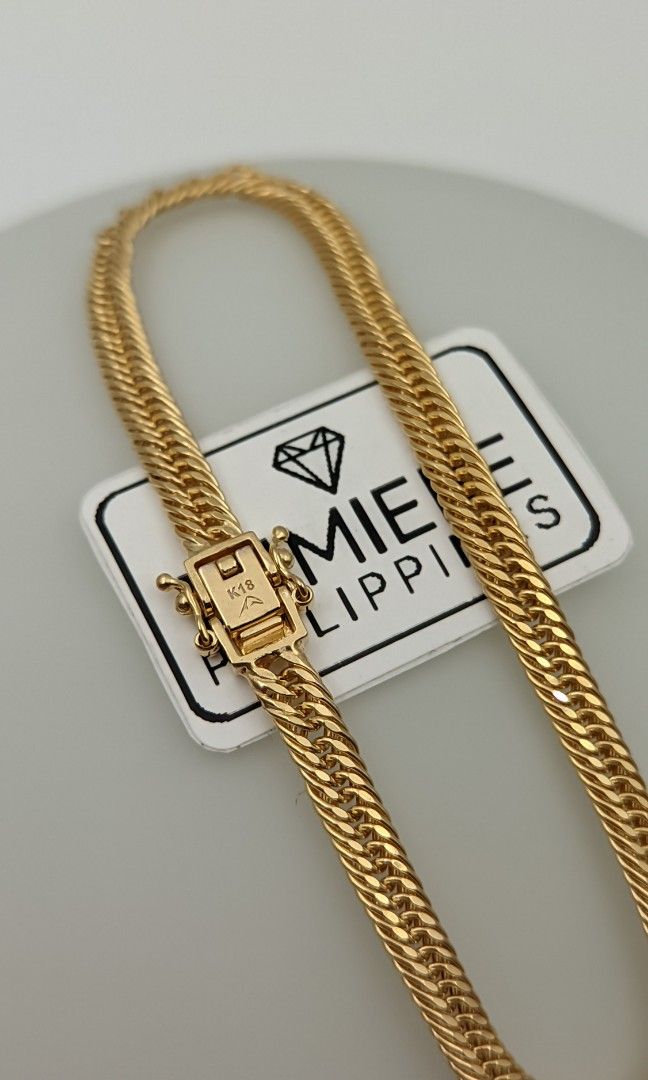 Japan Chain Bracelet W | 3.7MM | 18K | Japan Gold [K18] | Triple Lock ...