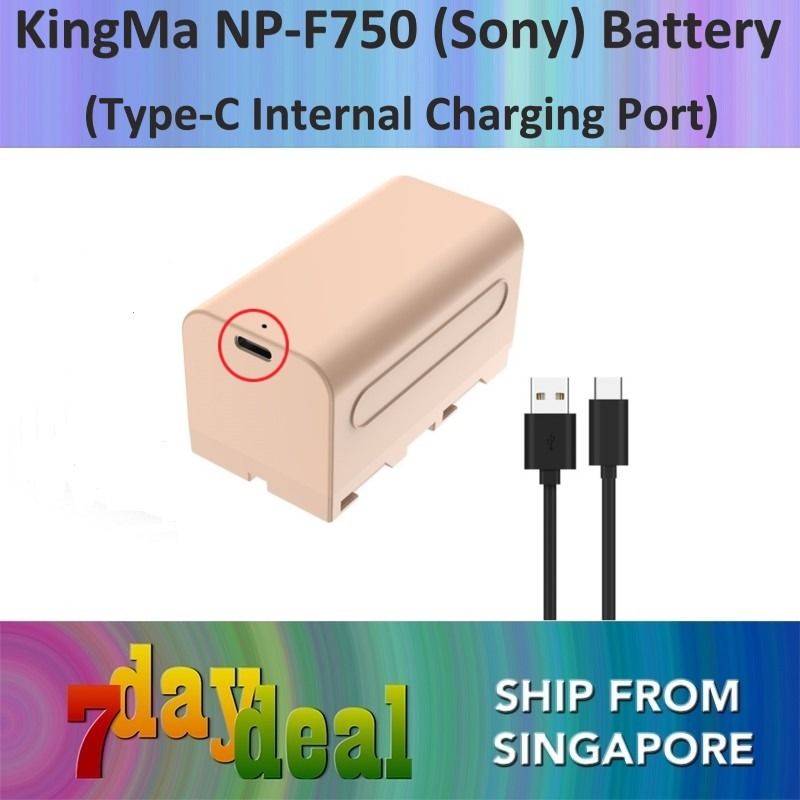 KingMa NP-F750 (5200mAh) Battery with Type-C Internal Charging Port ...