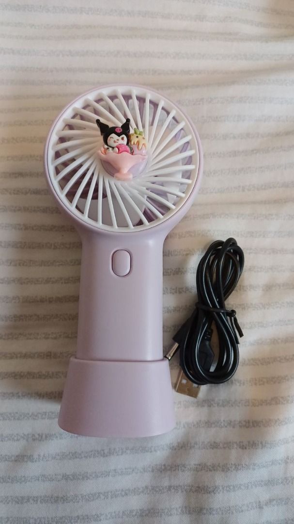 Kuromi, Cinnamoroll and Melody Sanrio Portable Fan, Furniture & Home ...