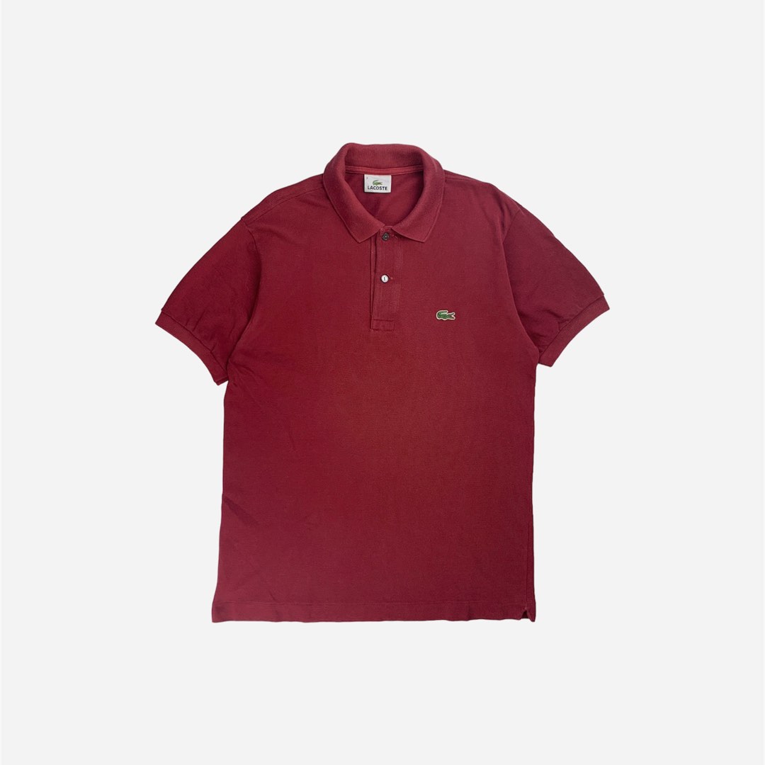 LACOSTE Red-maroon Polo shirt, Men's Fashion, Tops & Sets, Tshirts ...