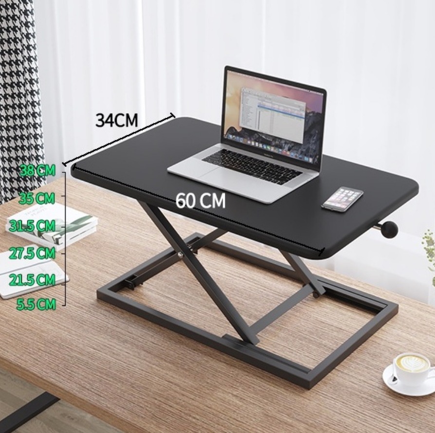 Laptop Lifting Table Adjustable Monitor Stand Desktop Riser Wooden Rack ...