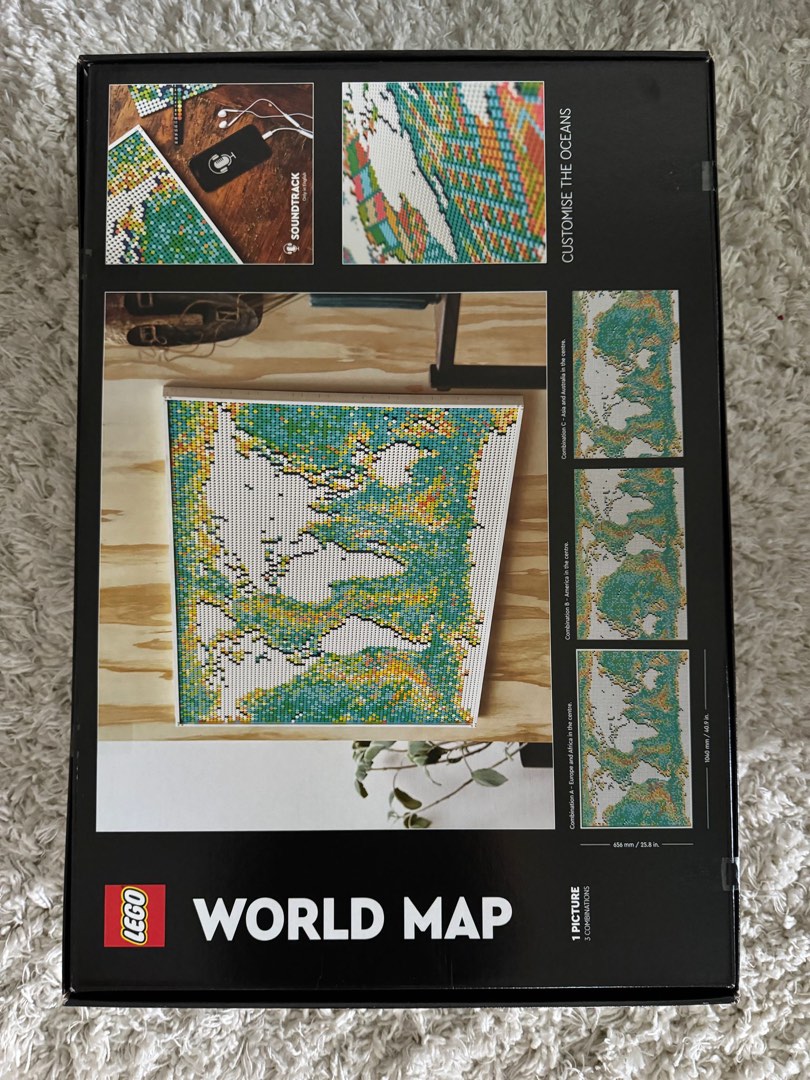 LEGO World Map Puzzle, Hobbies & Toys, Toys & Games on Carousell