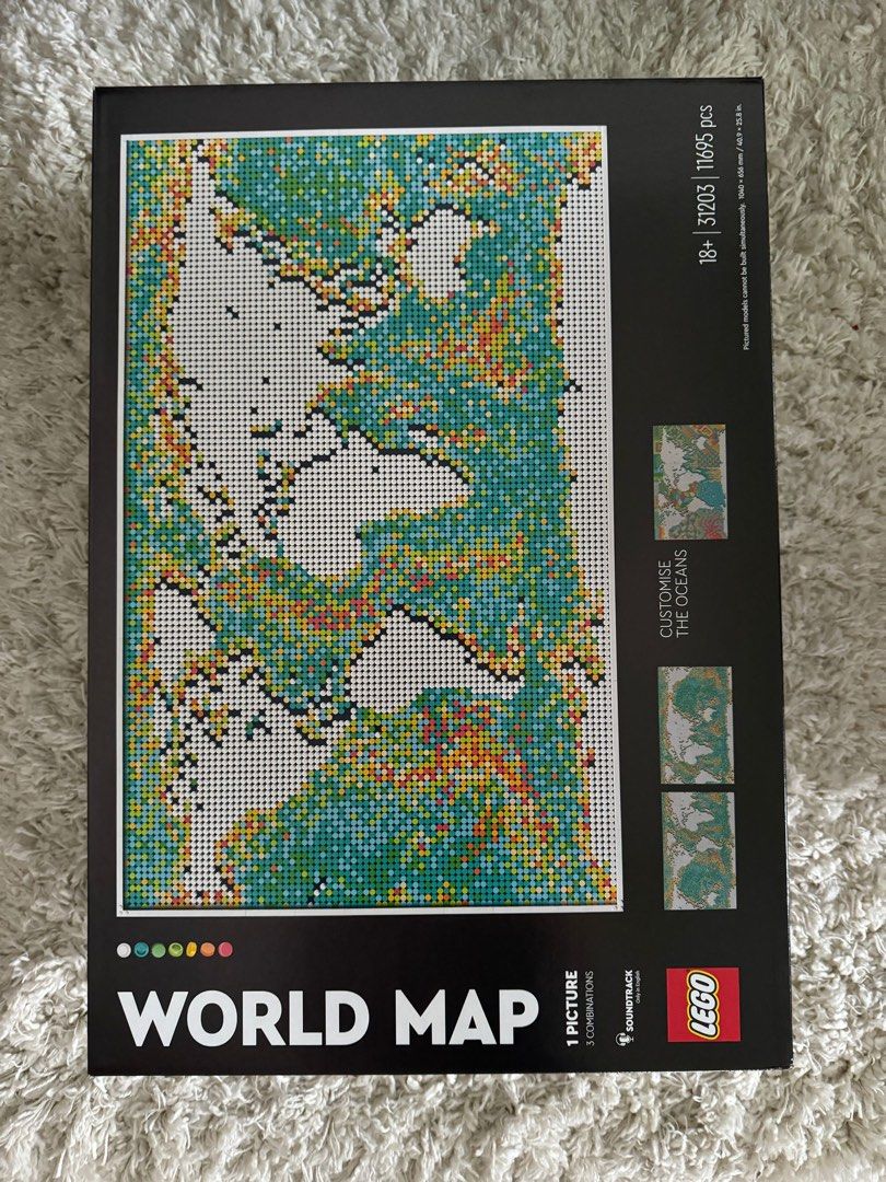 LEGO World Map Puzzle, Hobbies & Toys, Toys & Games on Carousell