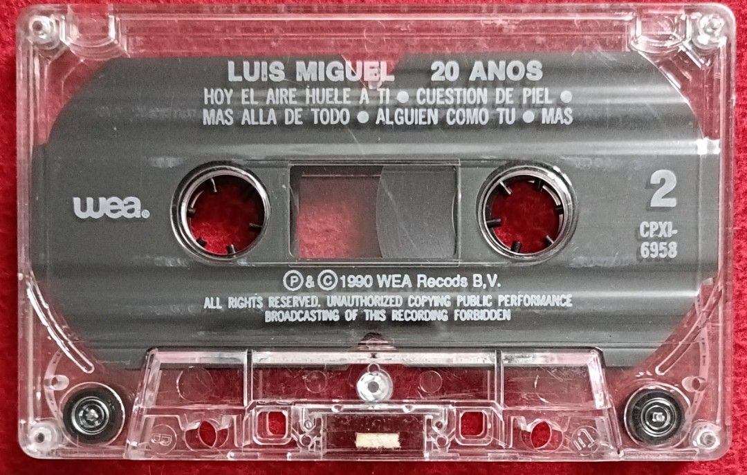 Luis Miguel 20 ANOS Cassette Tape, Hobbies & Toys, Music & Media, CDs ...