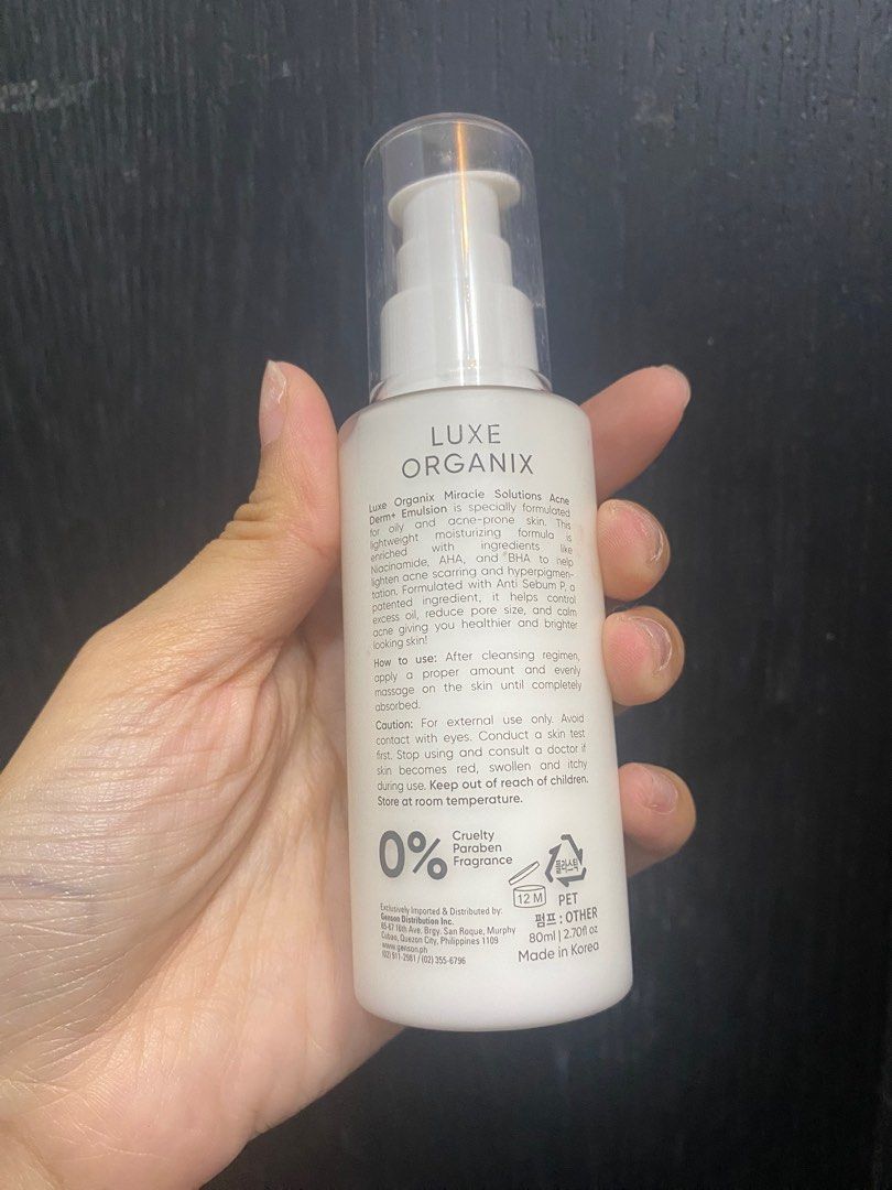 luxe organix miracle solutions acne derm emulsion, Beauty & Personal Care, Face, Face Care on ...