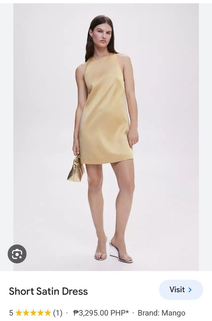 Mango white silk satin dress, Women's Fashion, Dresses & Sets, Dresses on Carousell