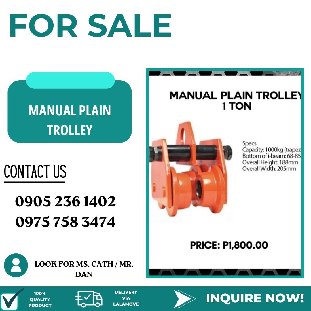 MANUAL PLAIN TROLLEY, Commercial & Industrial, Industrial Equipment on ...